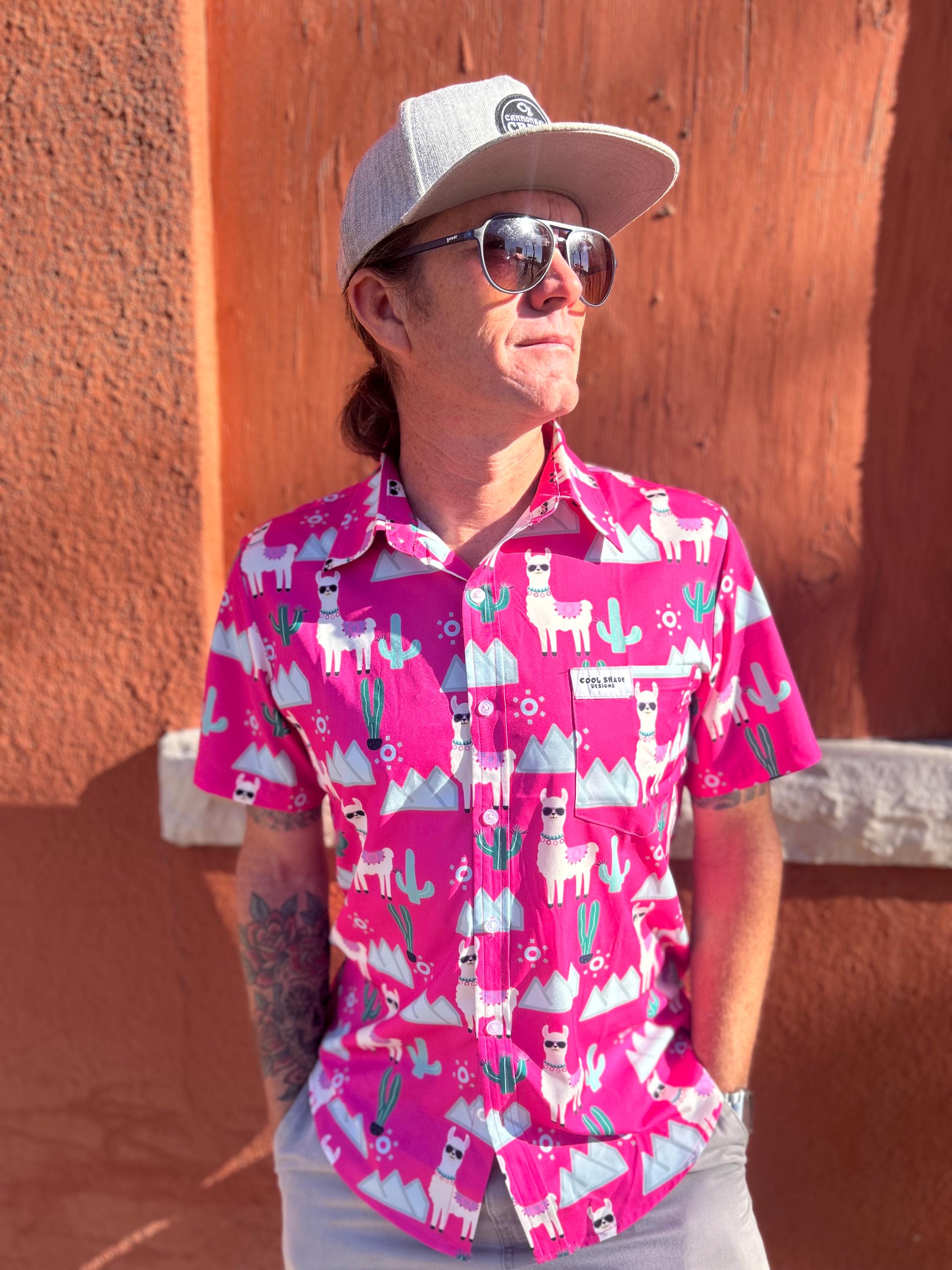 Phish Llama and Cactus Bright Colored Lightweight Button Down Shirt - Etsy