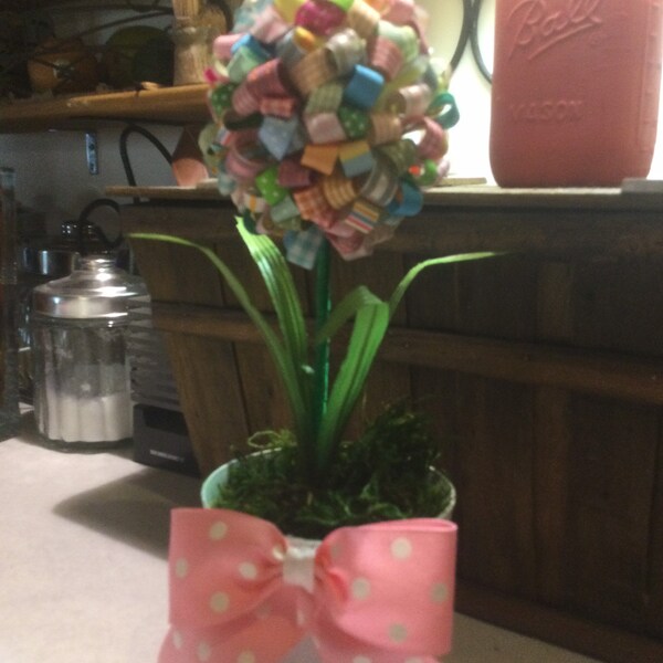 Ribbon Topiary - Etsy