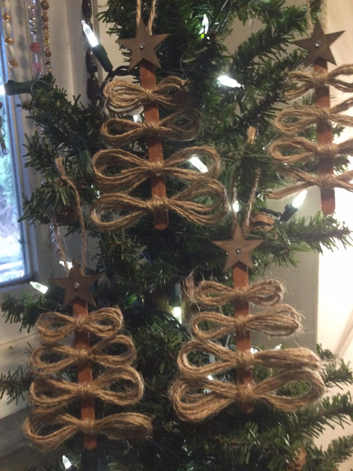 Jute Christmas Tree Ornaments - Etsy