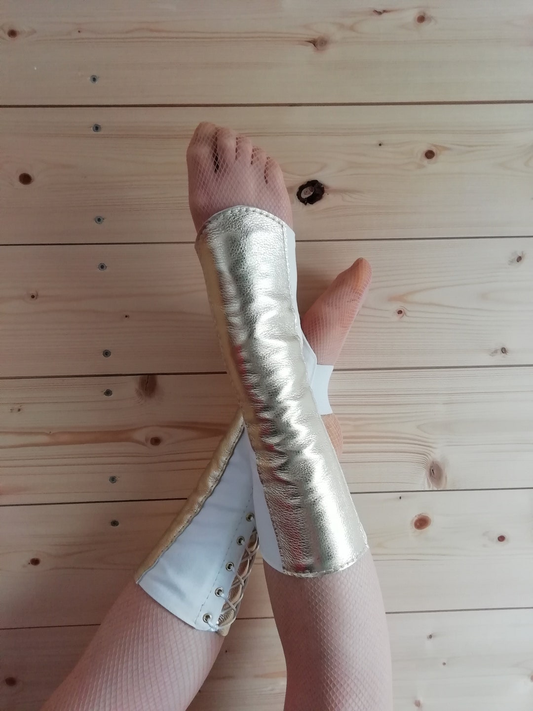 Guetre Color White Fabrics and Leather of Your Choice ON MEASURES, for ...