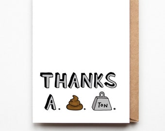 Thanks for Card - Etsy