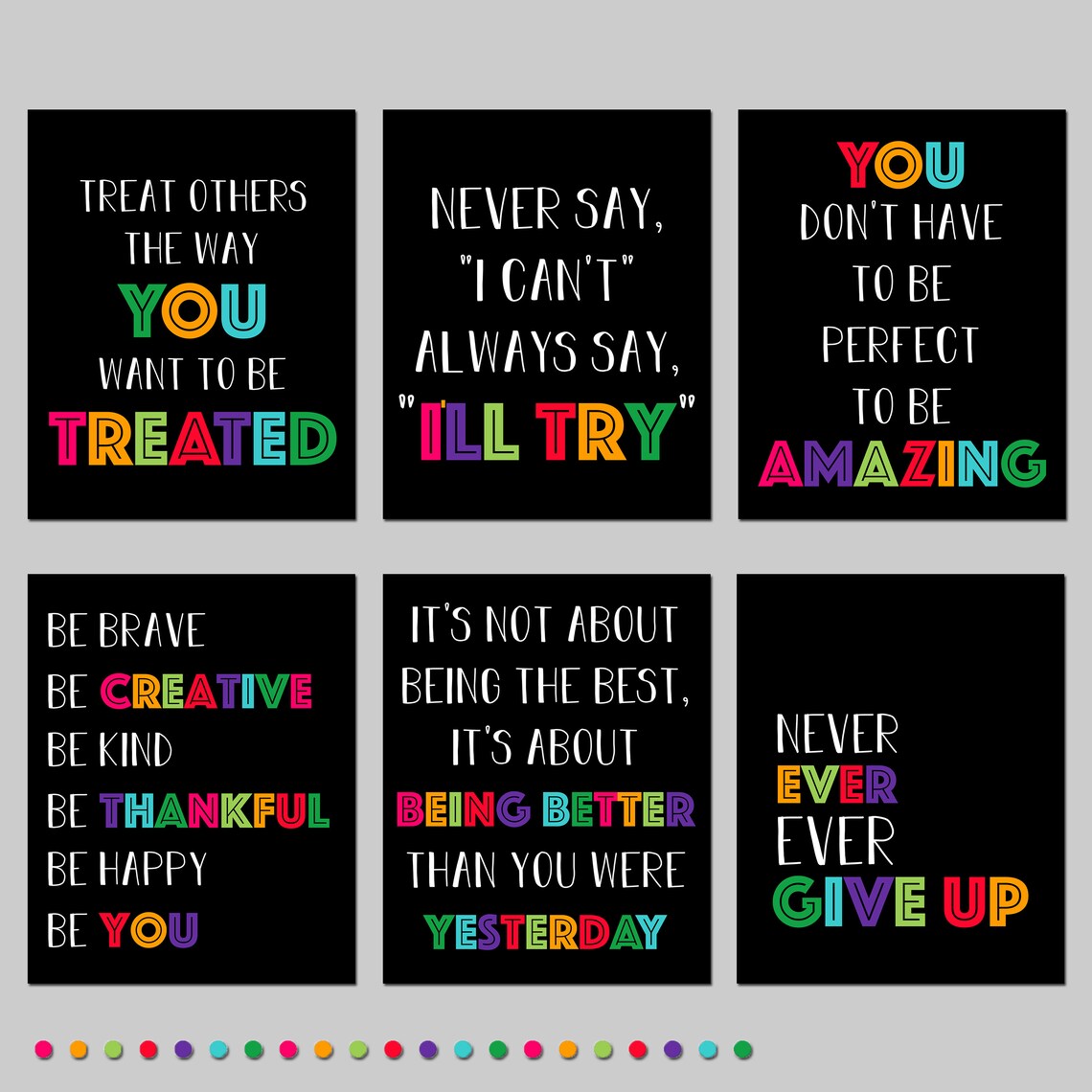 Teacher Poster Bundle Character Traits Motivational Inspiration ...