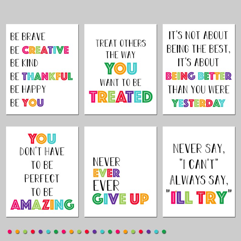 Teacher Poster Bundle Motivational Inspiration Classroom Decor Student ...