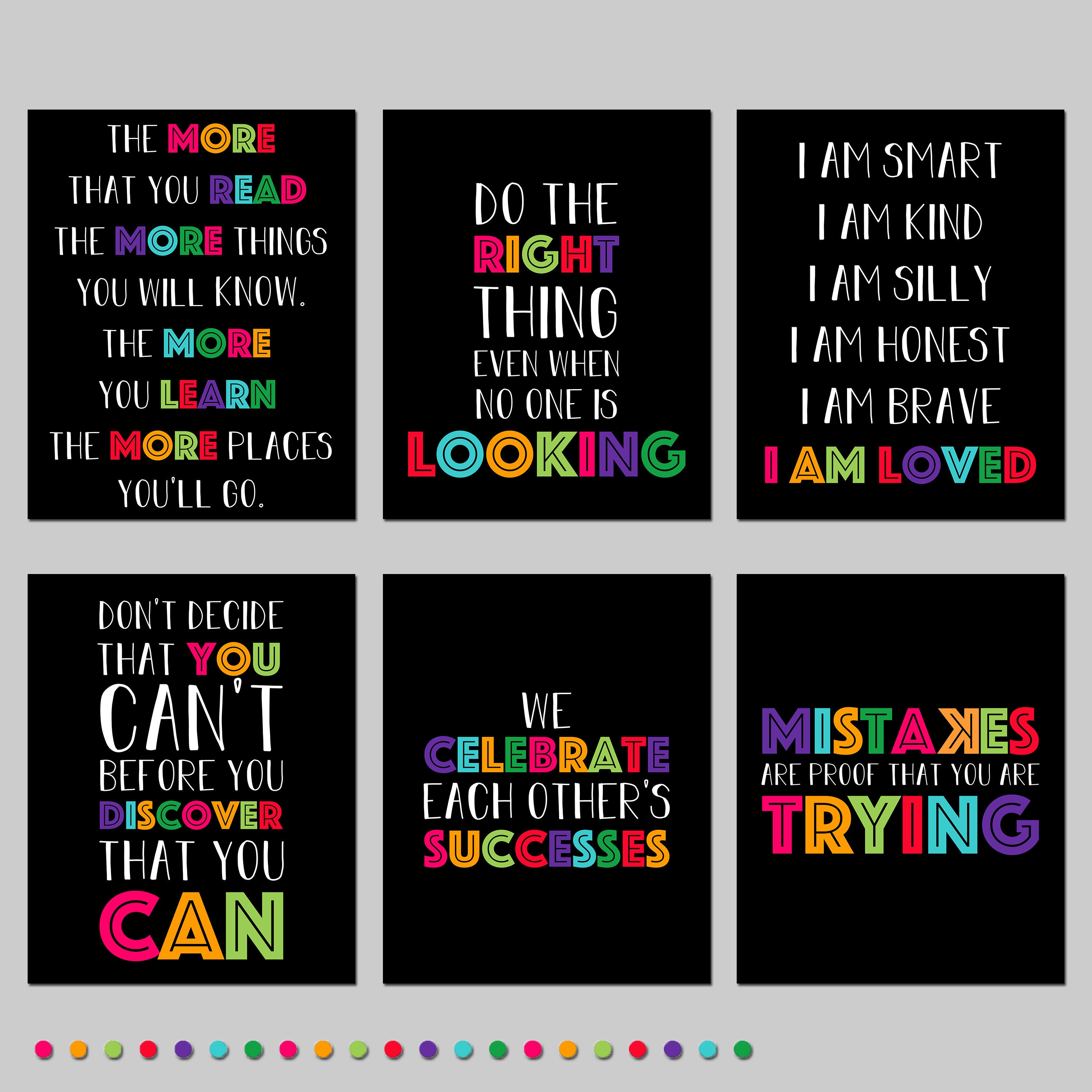Teacher Poster Bundle Character Traits Motivational Inspiration ...