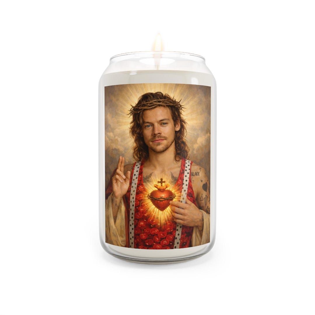 Harry Styles Jesus Prayer Candle | Scented Soy Candle 13.75oz - Etsy
