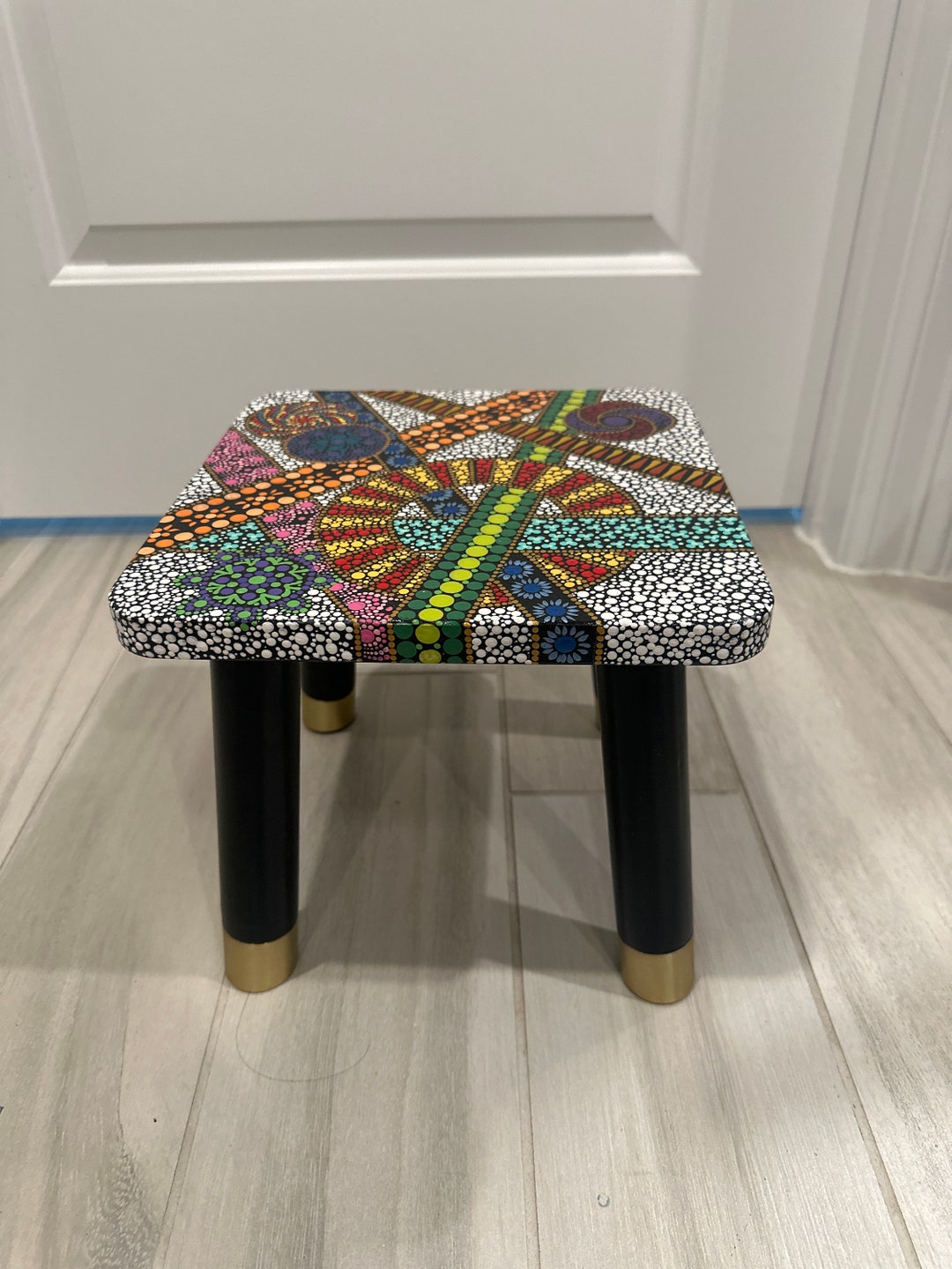 Whimsical Hand Painted Foot Stool - Etsy