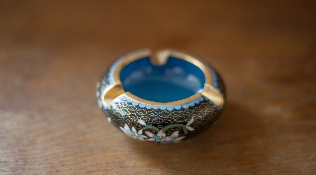 Vintage Round Cloisonné Ashtray, Asian Ashtray, Collection, Ashtray - Etsy