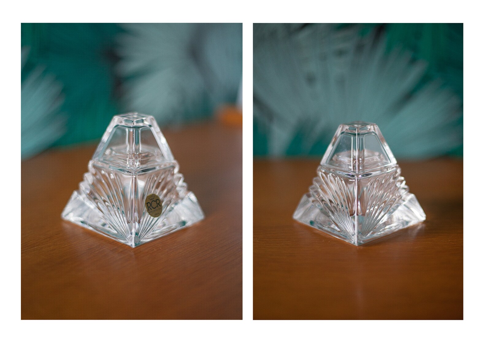 Vintage Crystal Box Crystal Pyramid RCR Royal Cristal De - Etsy