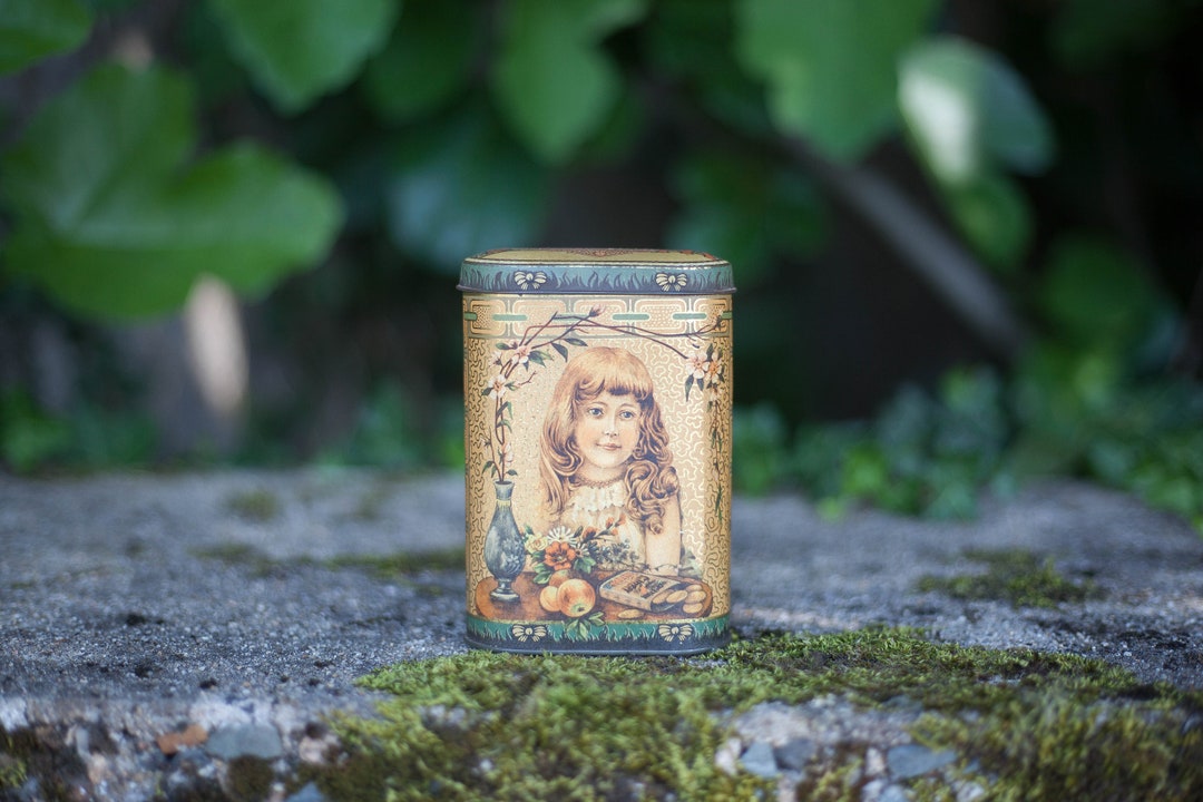 Vintage Biscuit Box, Wafers Ginger Made in England, Daher Tin Box ...
