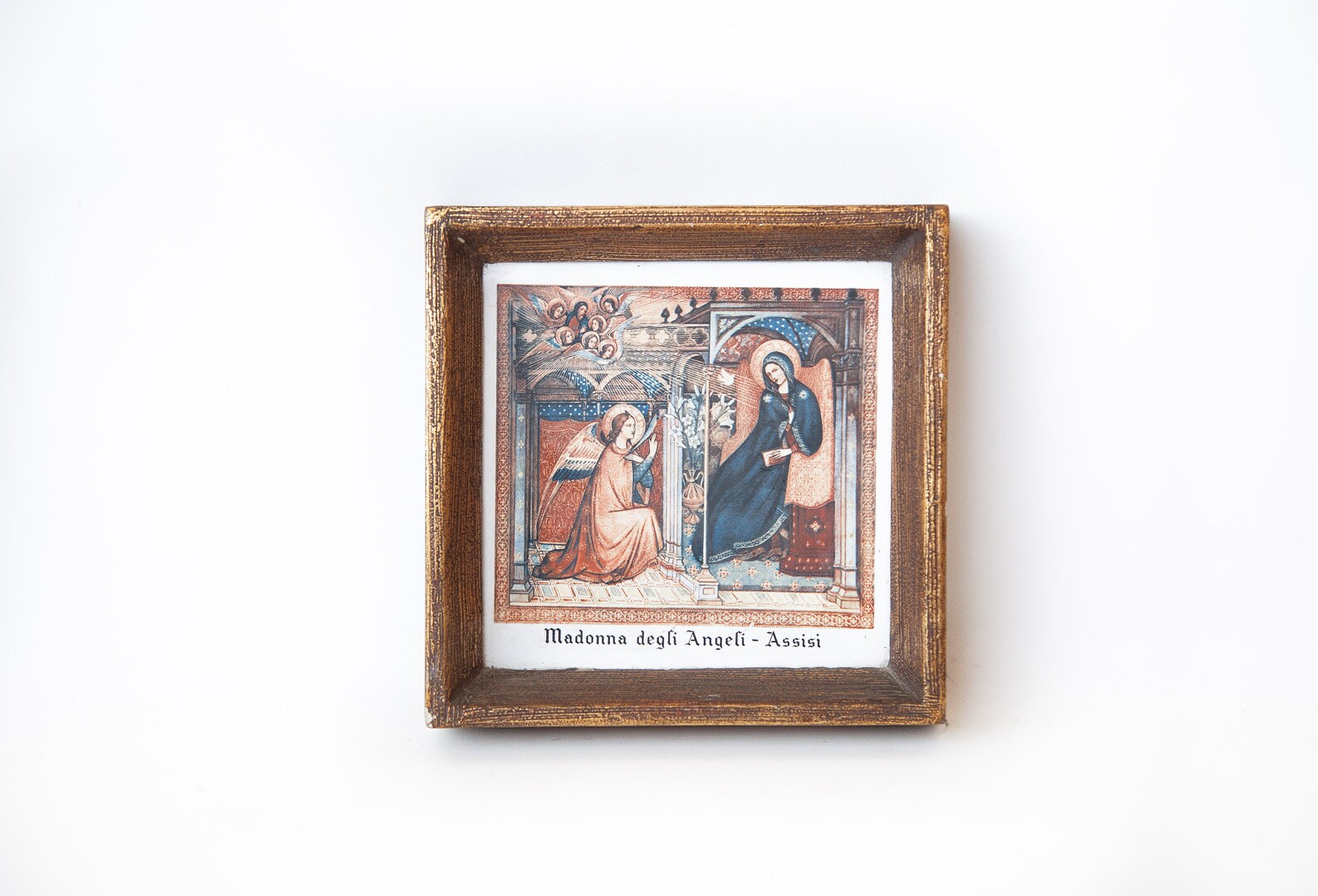 Religious Vintage Religious Tile, Wall Frame, Italian Title "madonna ...