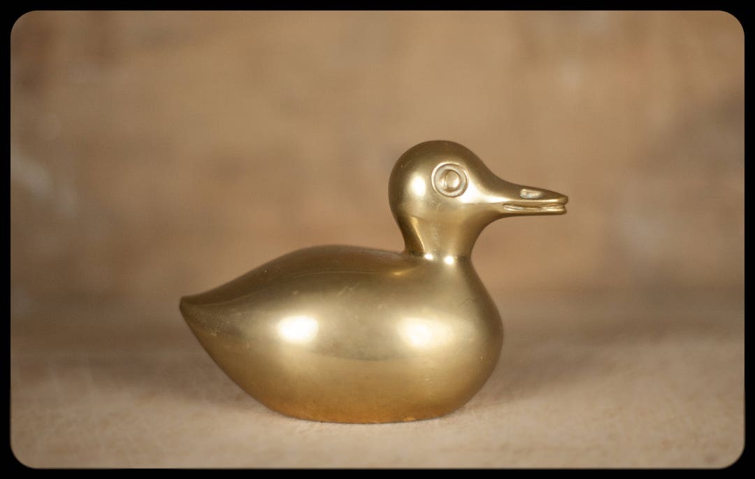 Vintage Brass Duck, Duck Figurine, Sculpture, Statue, Collection ...