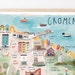Cromer Map Illustrated Map of Cromer North Norfolk Map Watercolour ...