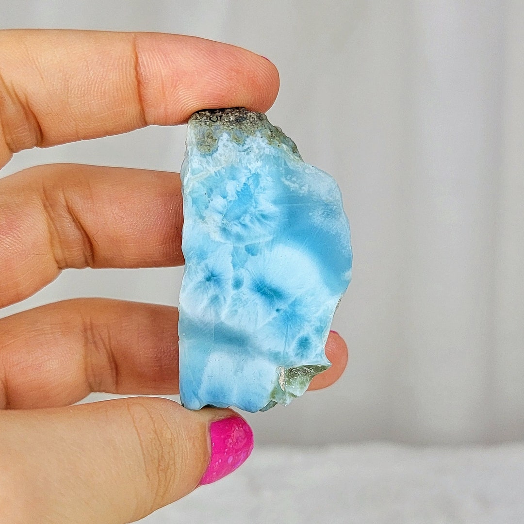 34g High Quality Aqua Blue Larimar Specimen, AAA Larimar Stone, Rough ...