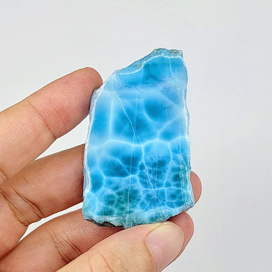 39g Super Blue Dominican Larimar Stone Slab, Genuine High Quality ...