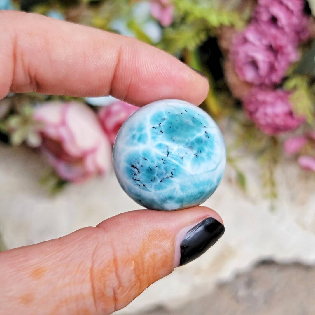 28g A Grade Premium Larimar Crystal Sphere W/ocean Patterns - Etsy
