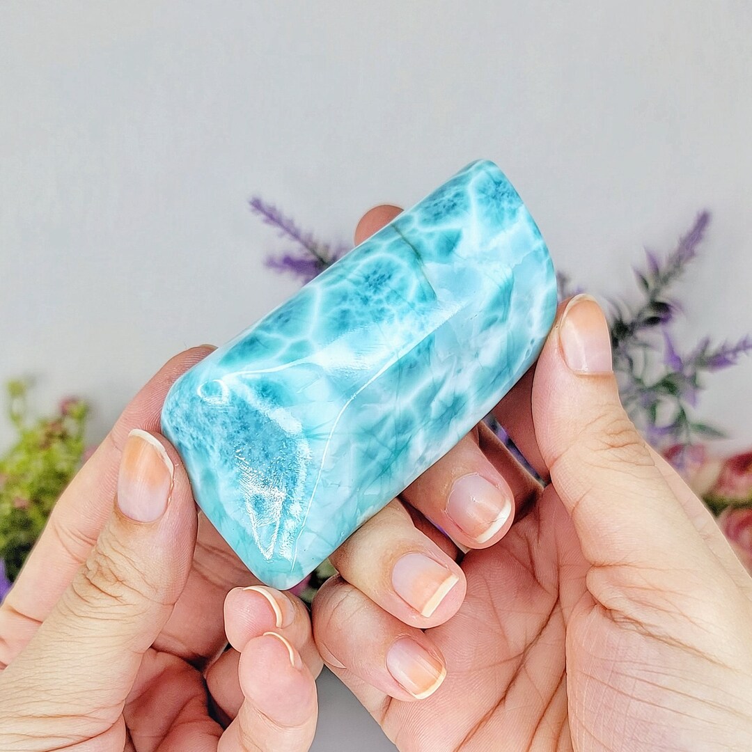 179g Teal Larimar Stone, Larimar Gemstone Pectolite Stone, Natural ...