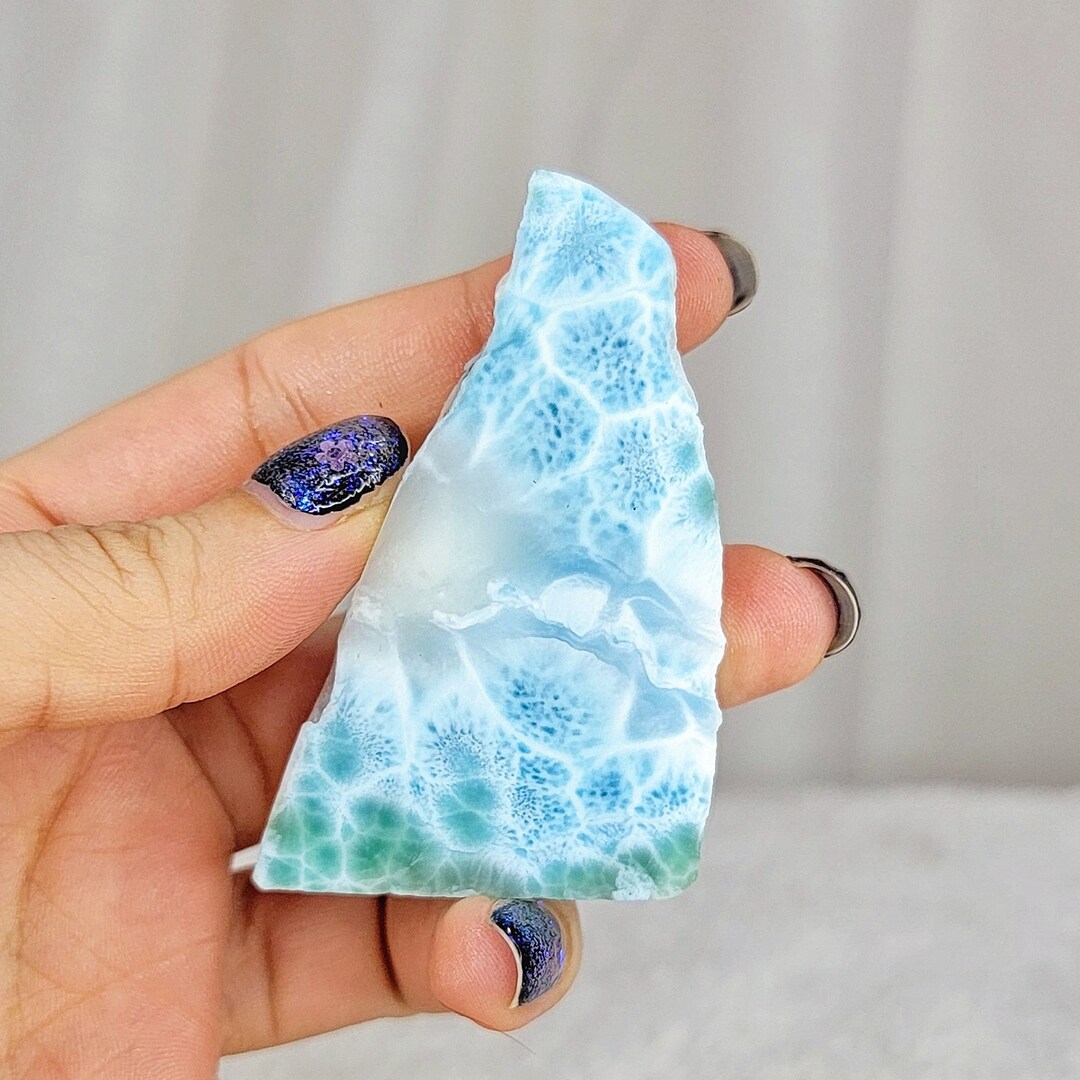 55g AAA Larimar Stone Slab, Dominican Genuine High Quality Blue ...