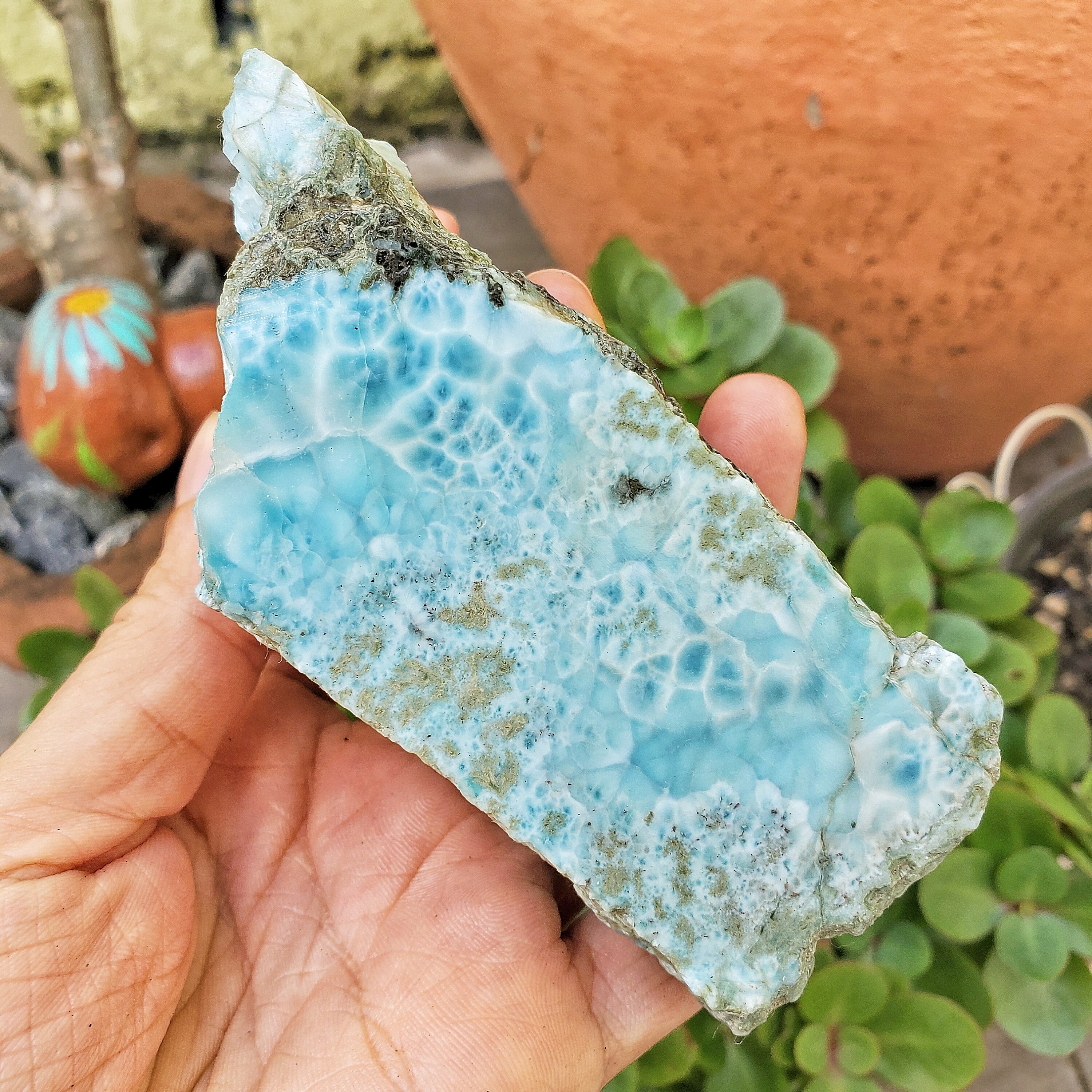 353g NATURAL LARIMAR STONE Wet Specimen Raw Larimar Larimar | Etsy