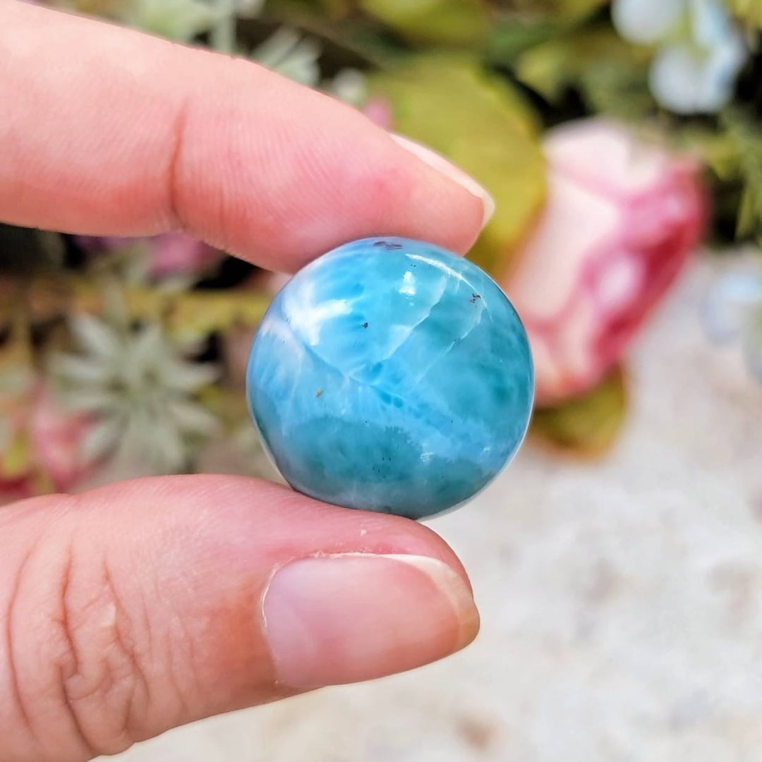 14G AAA Larimar Sphere, Witch Ball, Crystal Skull, Stress Ball, Crystal ...