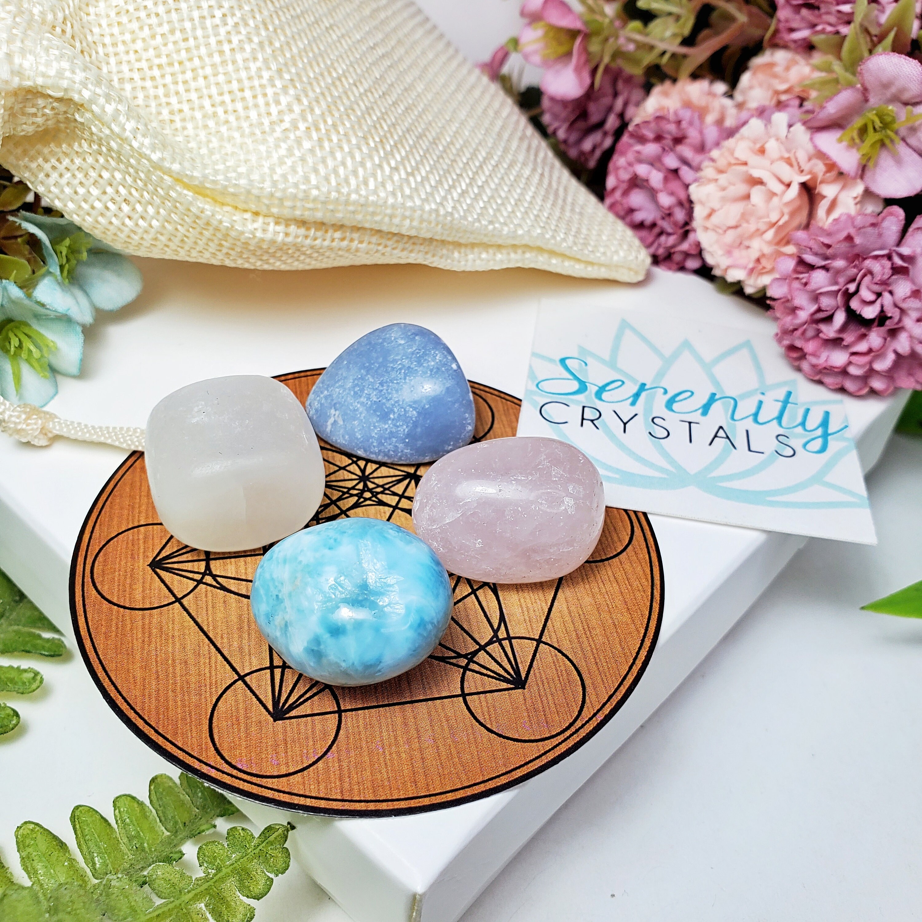SERENITY CRYSTALS Crystal Kit Larimar Anxiety Relief - Etsy