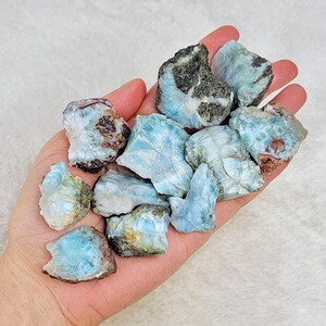 285g Larimar Stone Rough Lot, Raw Crystal Rocks, Dominican Republic Gem ...
