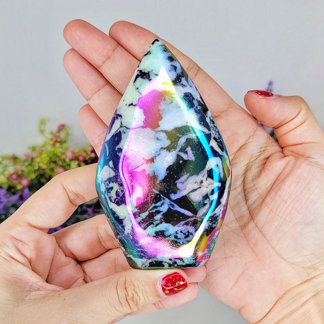 265g Aura Zebra Jasper Flame, Aura Crystal, Aura Quartz, Angel Aura ...