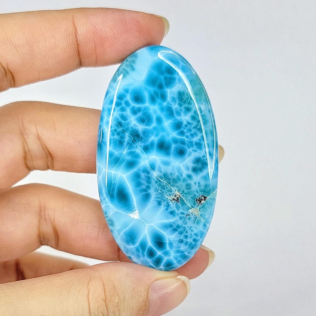 33g Larimar Palmstone Super Blue, Authentic High Quality Gemstone From ...
