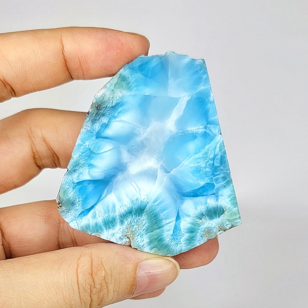 56g Blue Larimar Crystal Slice From Dominican Republic, High Quality ...