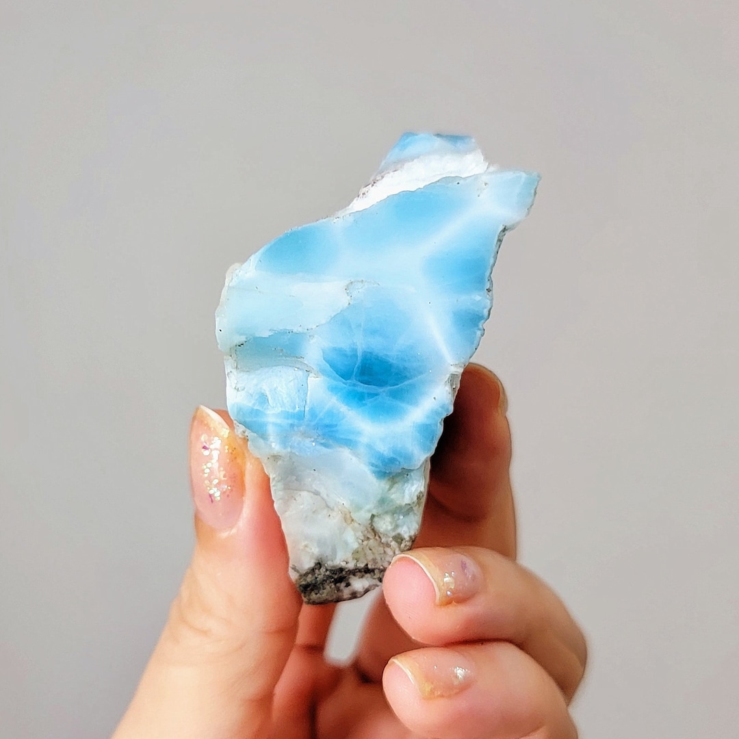 104g Best Quality Larimar Crystal With White & Deep Blue Color, AAA ...
