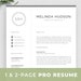 Modern Resume Template CV Design With Initials Creative - Etsy