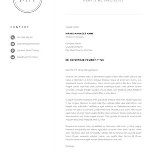 Modern Resume Template, CV Design With Initials, Creative Resume for ...