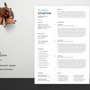 Professional 1, 2 Page Resume Template With Cover Letter and References ...