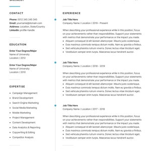 Professional 1, 2 Page Resume Template With Cover Letter and References ...