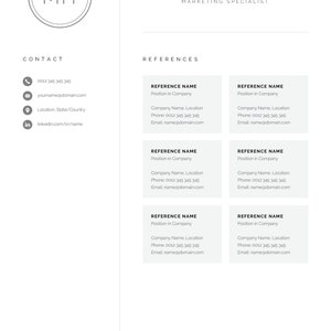 Modern Resume Template, CV Design With Initials, Creative Resume for ...