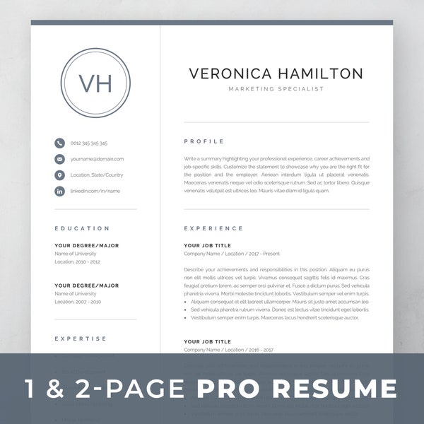 Resume Monogram - Etsy