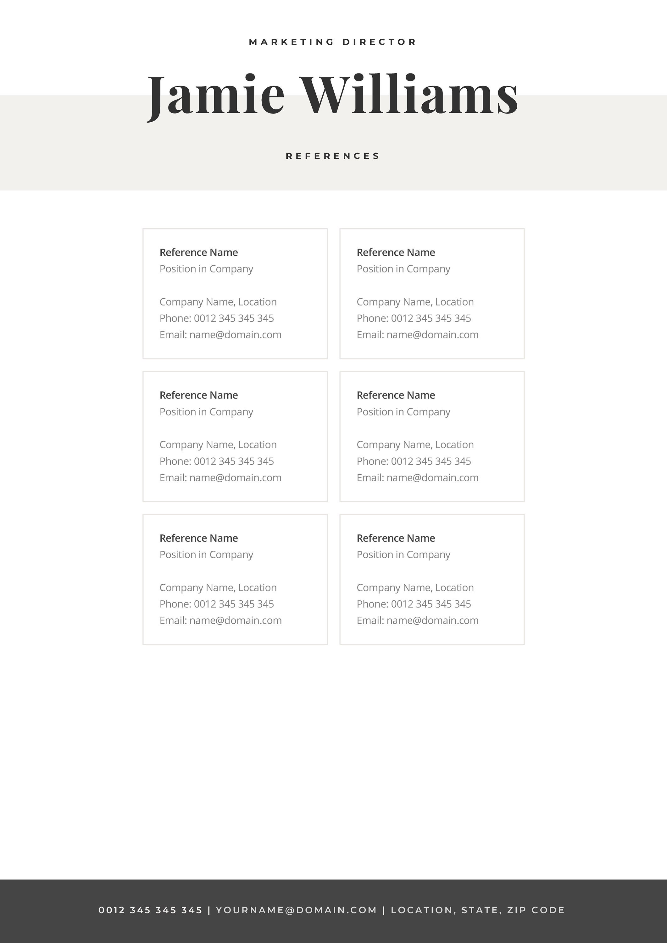 Modern Resume Template | Creative CV for Word | Elegant Design | Cover ...