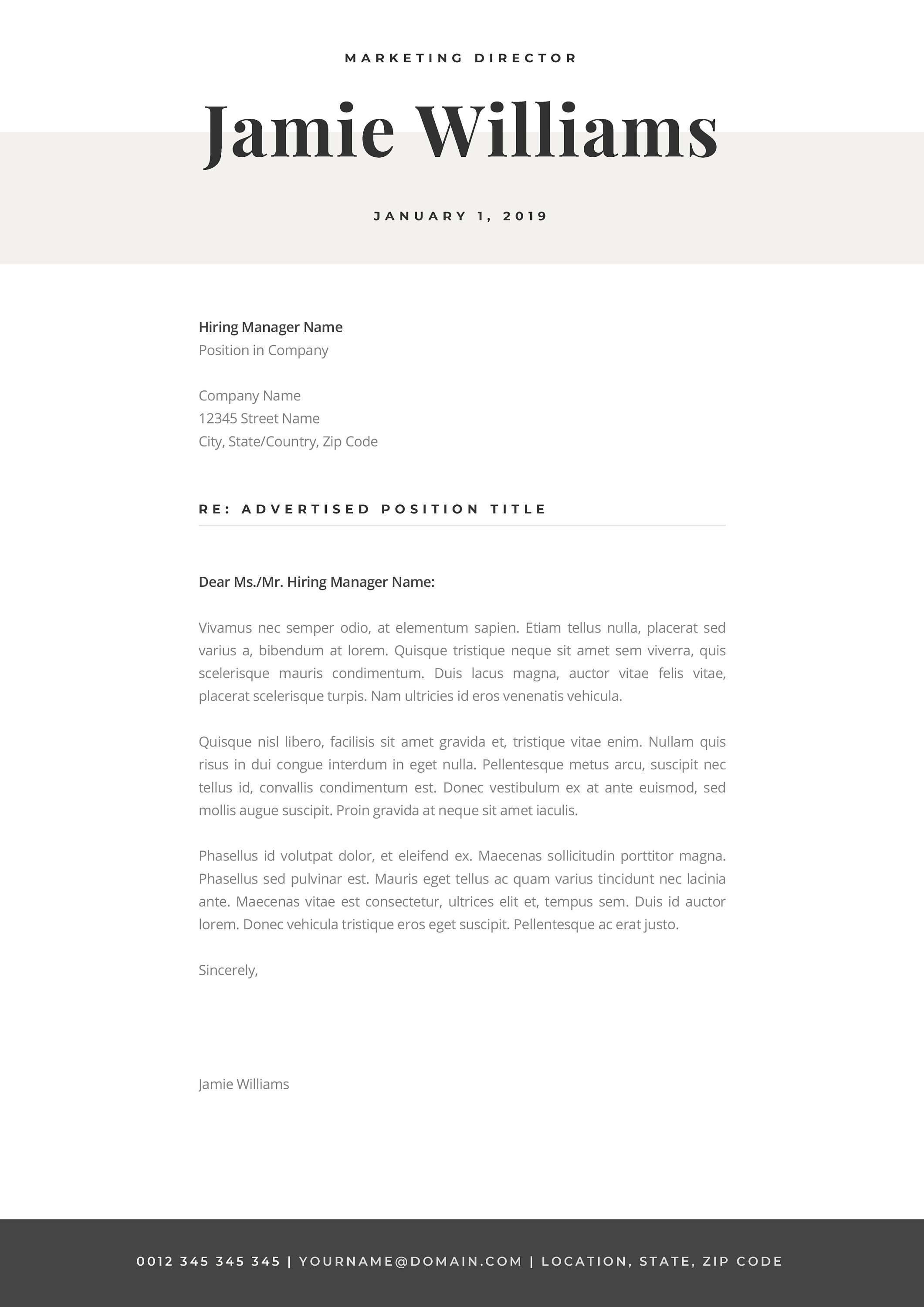 Modern Resume Template | Creative CV for Word | Elegant Design | Cover ...