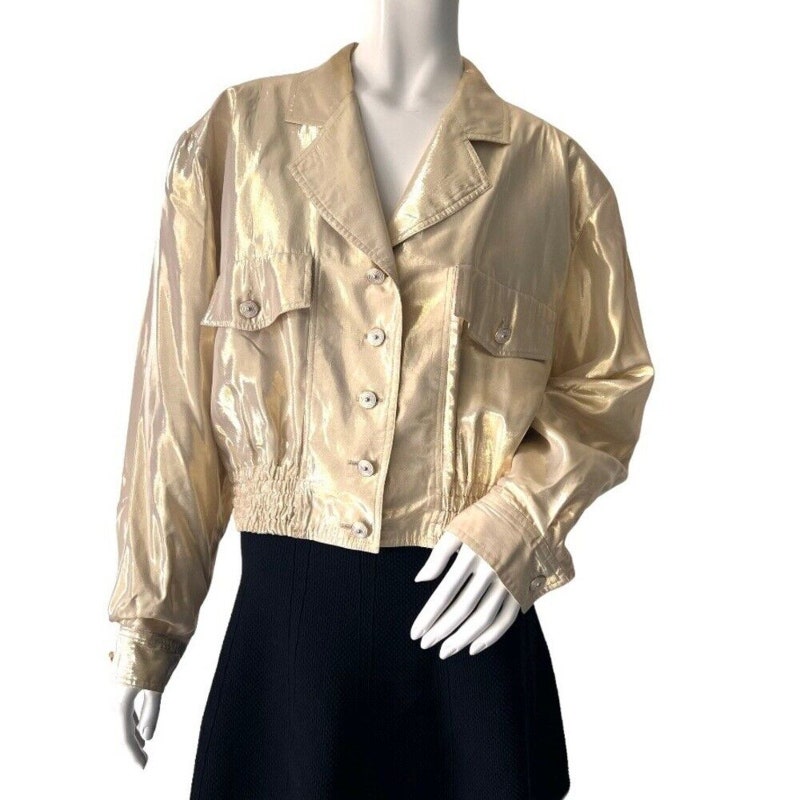 Metallic Bomber Jacket - Etsy