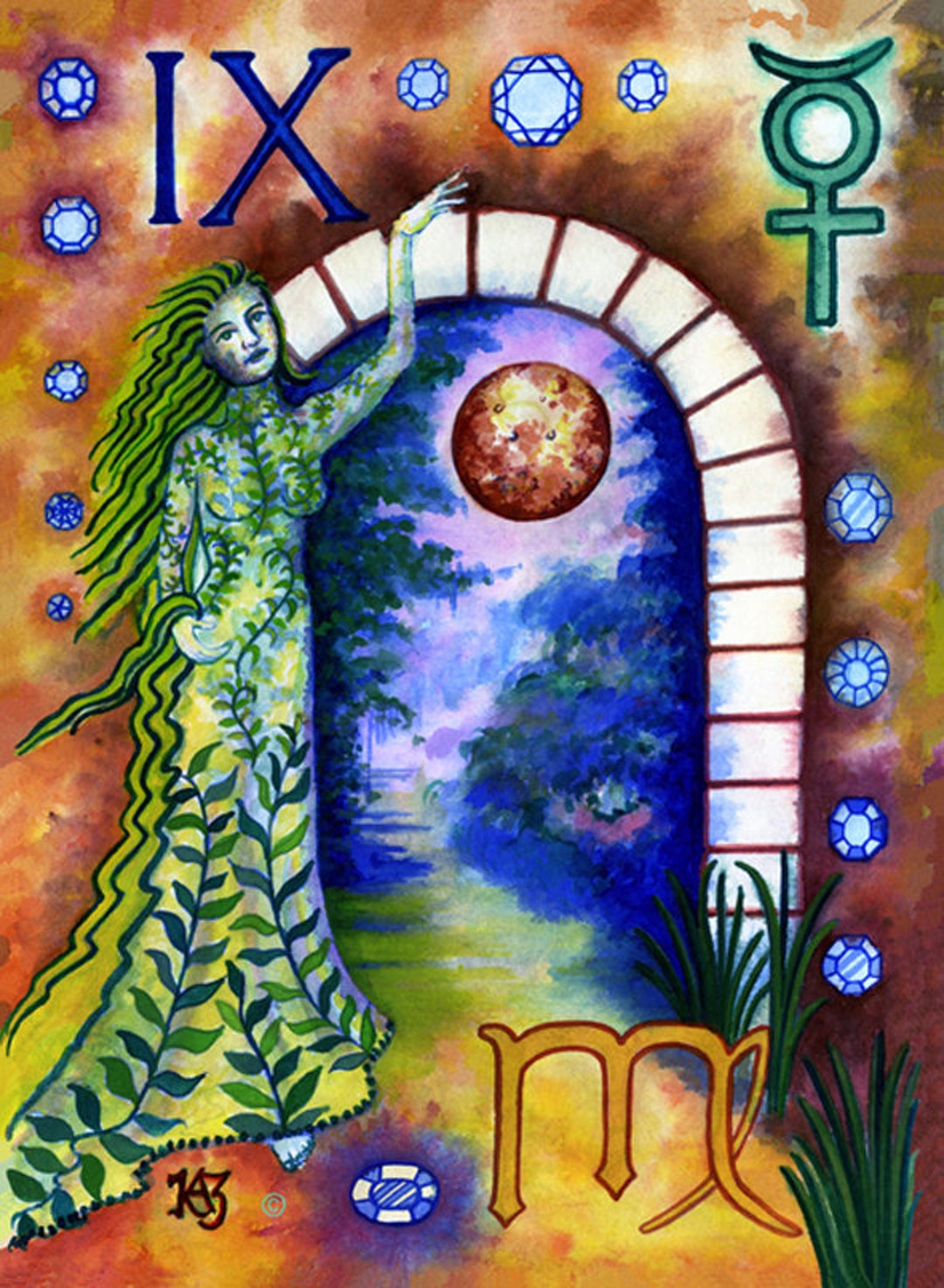 Virgo Zodiac Star Sign - Quality Giclée Prints and Personalised Cards ...