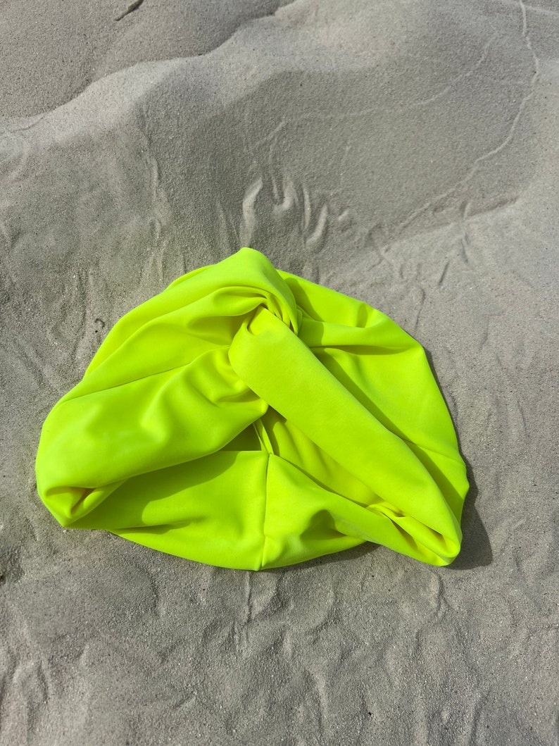 Neon Swim Turban Cap - Etsy