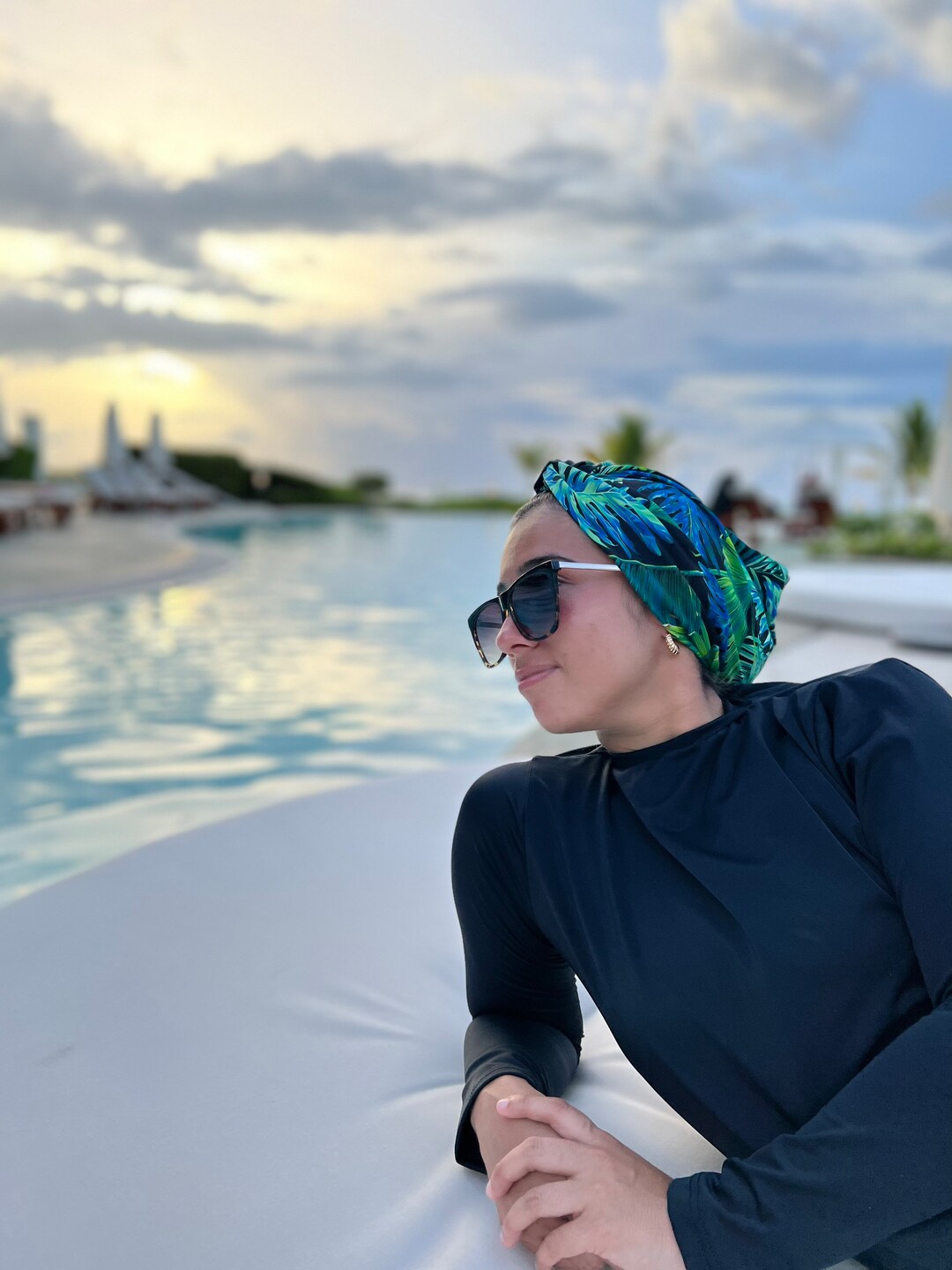 Floral Swim Turbans Caps - Etsy