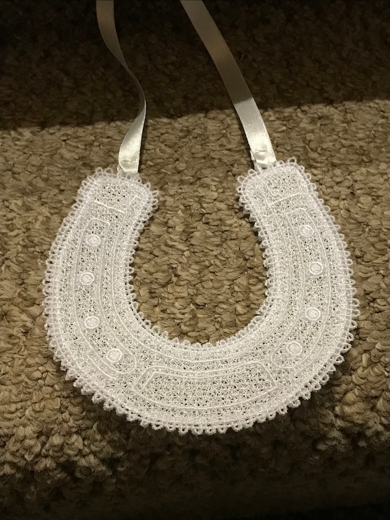 Wedding Horseshoe - Lace - Good Luck - Bride Present - Good Luck ...