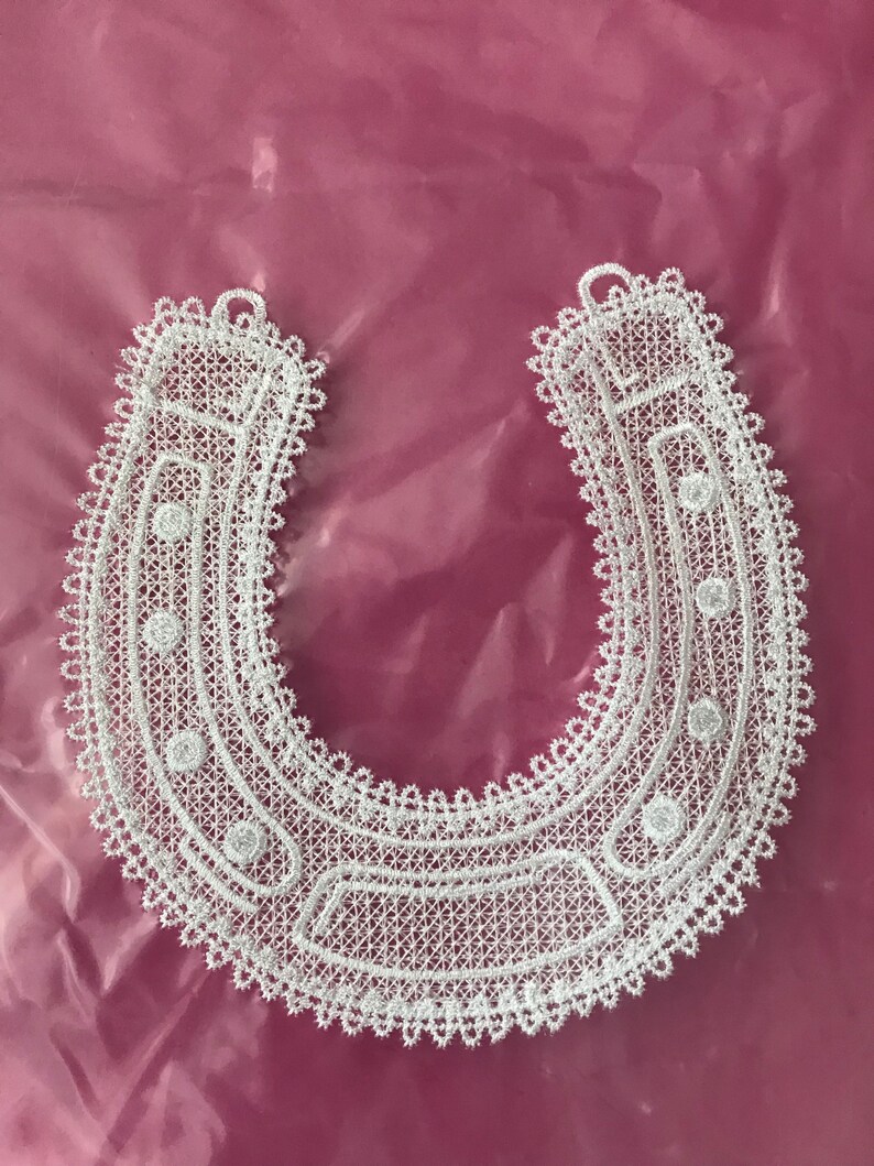 Wedding Horseshoe - Lace - Good Luck - Bride Present - Good Luck ...