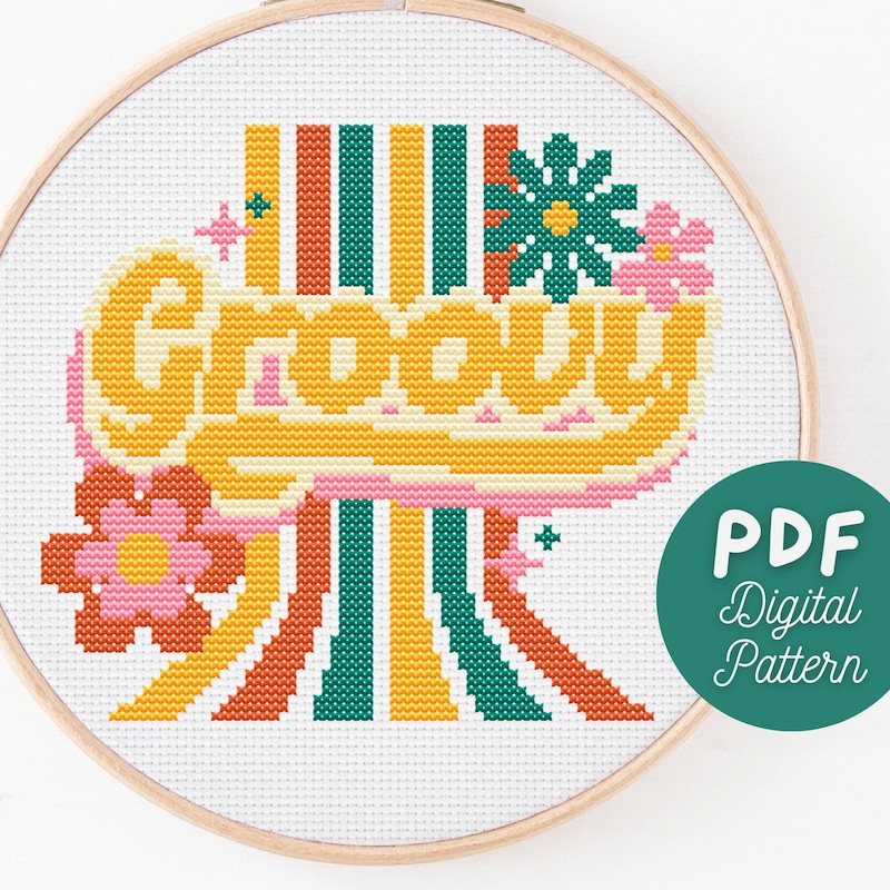Retro Cross Stitch - Etsy