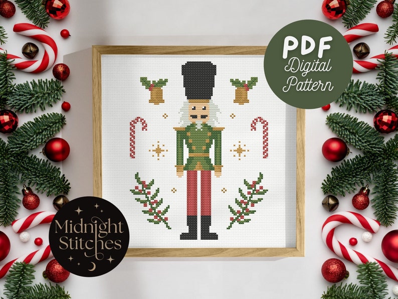 Nutcracker Cross Stitch Pattern: Christmas Holiday Design (PDF Digital Pattern) - Etsy