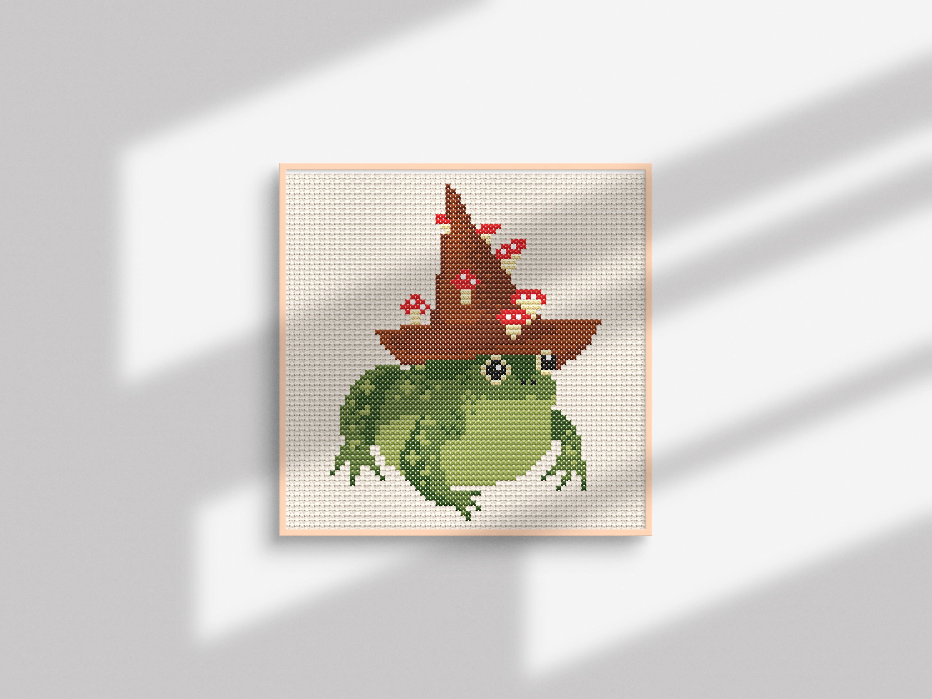 Frog Cross Stitch Pattern Modern Cross Stitch Cute Frog in - Etsy
