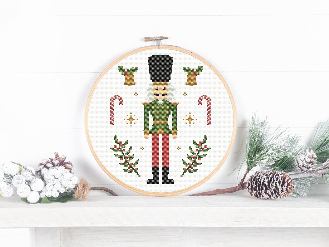 Nutcracker Cross Stitch Pattern: Christmas Holiday Design (PDF Digital ...