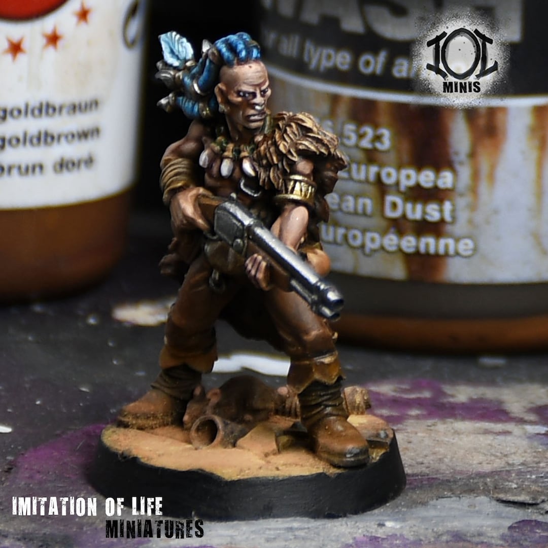 Tribal Warrior: Post Apocalyptic Resin Miniature for Tabletop Rpgs ...