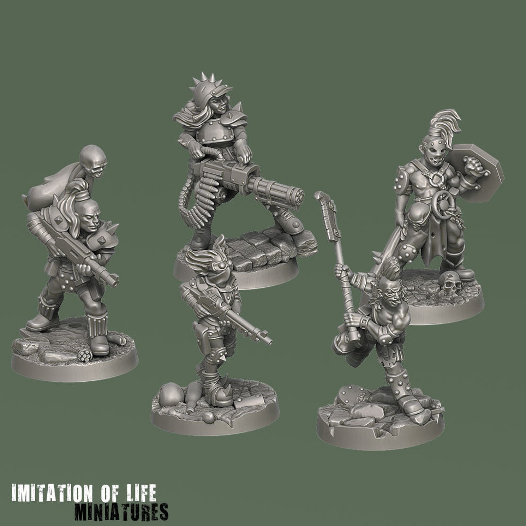 Raider Warband Bundle. Post Apocalyptic Resin Miniatures for Tabletop ...