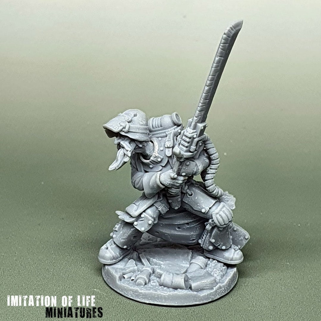 The Tech Knight. Post Apocalyptic 3D Printed Resin Miniature. - Etsy